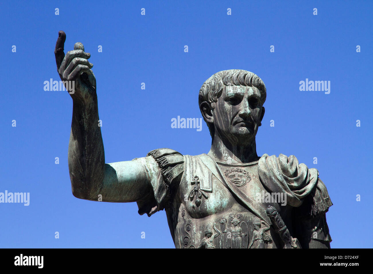 Roman statue imperator Traiano Rome Italy Stock Photo - Alamy