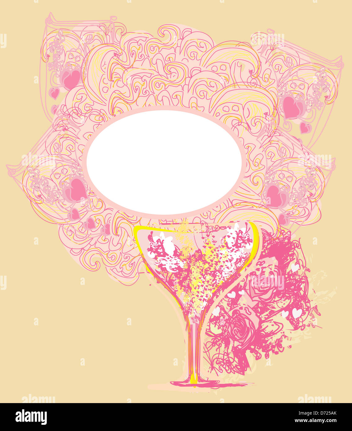 abstract frame design with cocktail. vector illustration Stock Photo ...