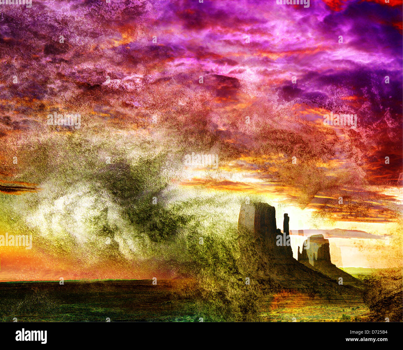 DIGITAL ART: The Valley Stock Photo - Alamy