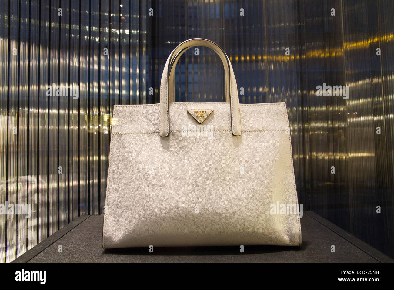 Prada showcase window store Rome Italy bag Stock Photo - Alamy