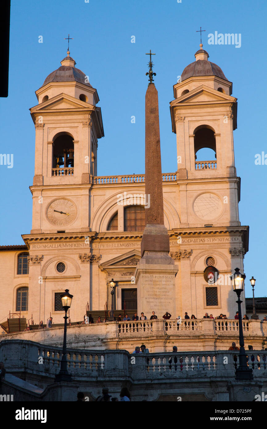 Rome Italy Trinita' de Monti church facade Stock Photo - Alamy