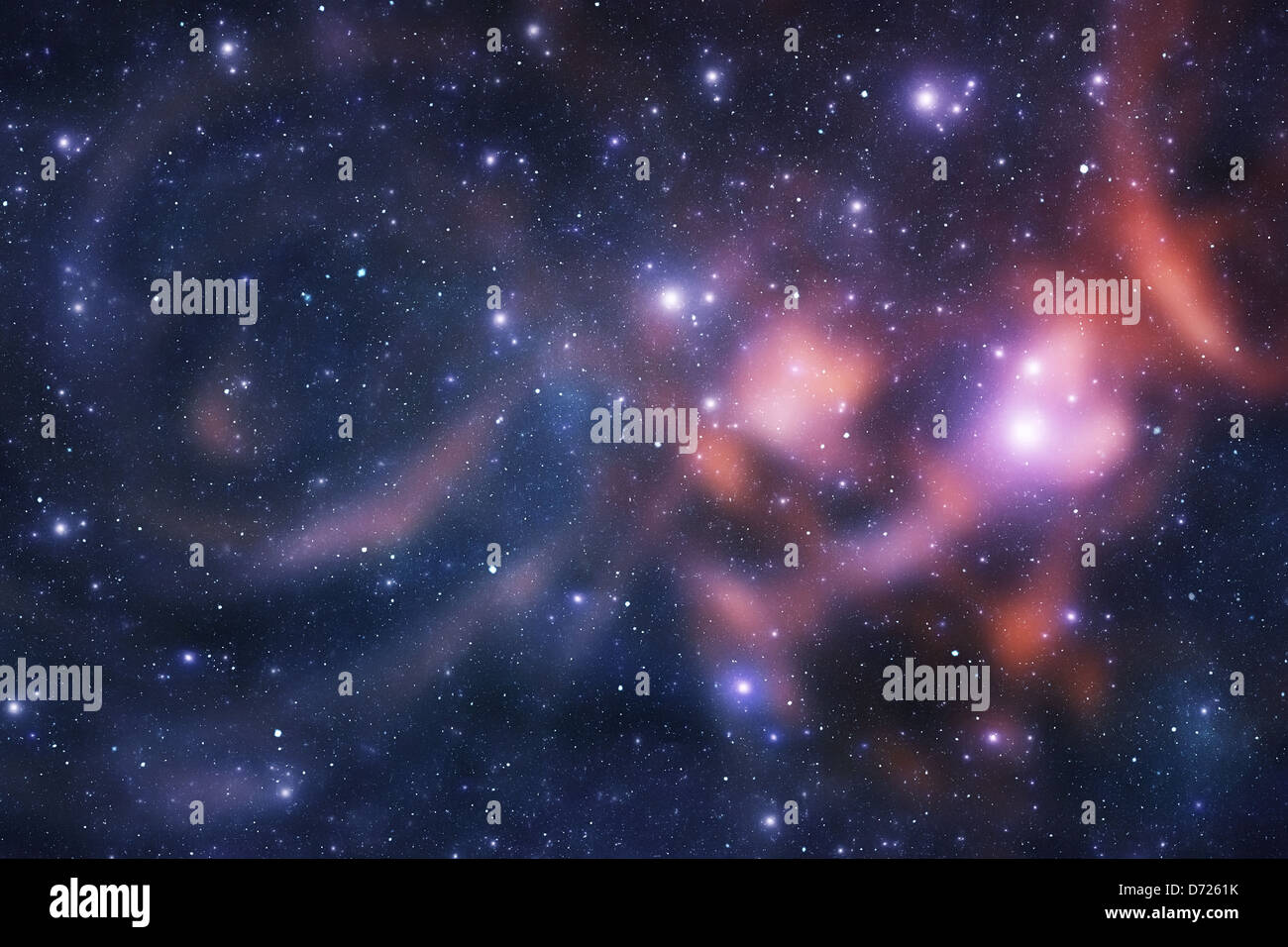 Fire-styled space galaxy, stars background Stock Photo - Alamy