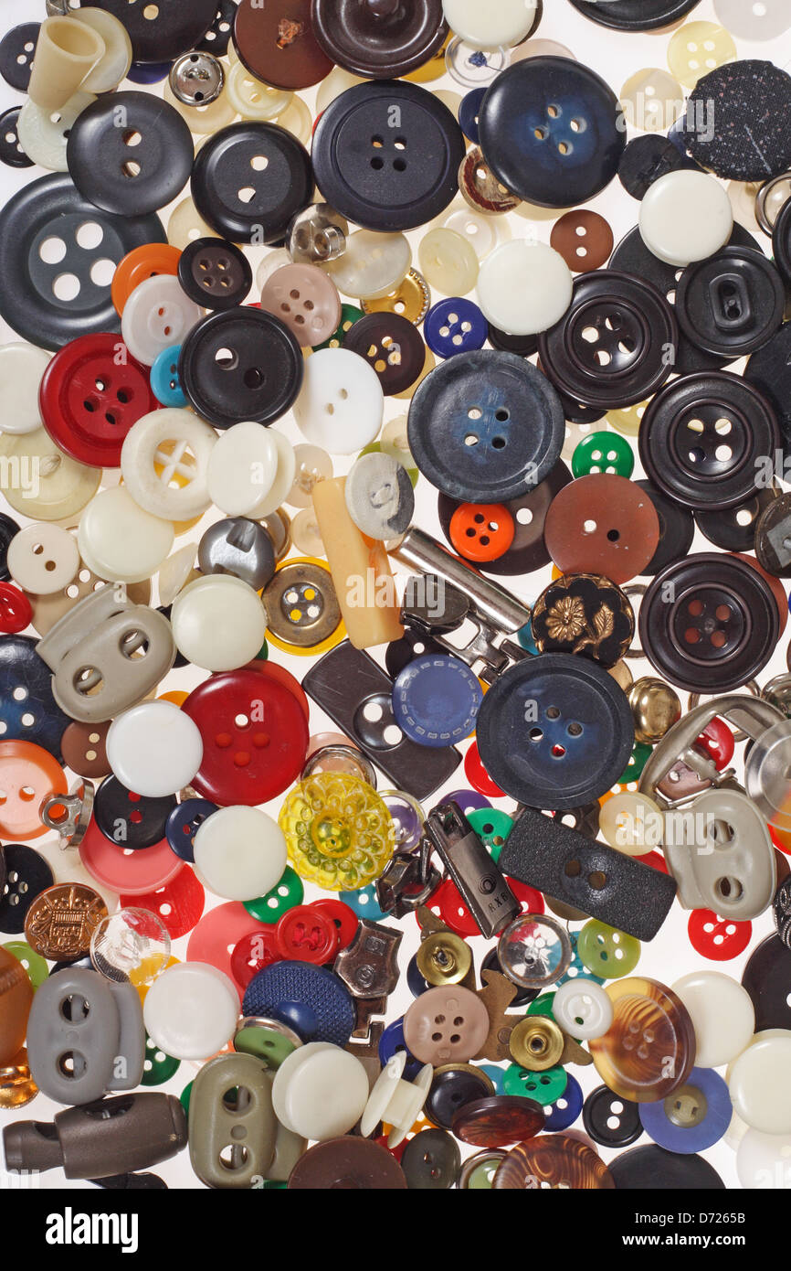 Many different sized and shaped buttons Stock Photo - Alamy