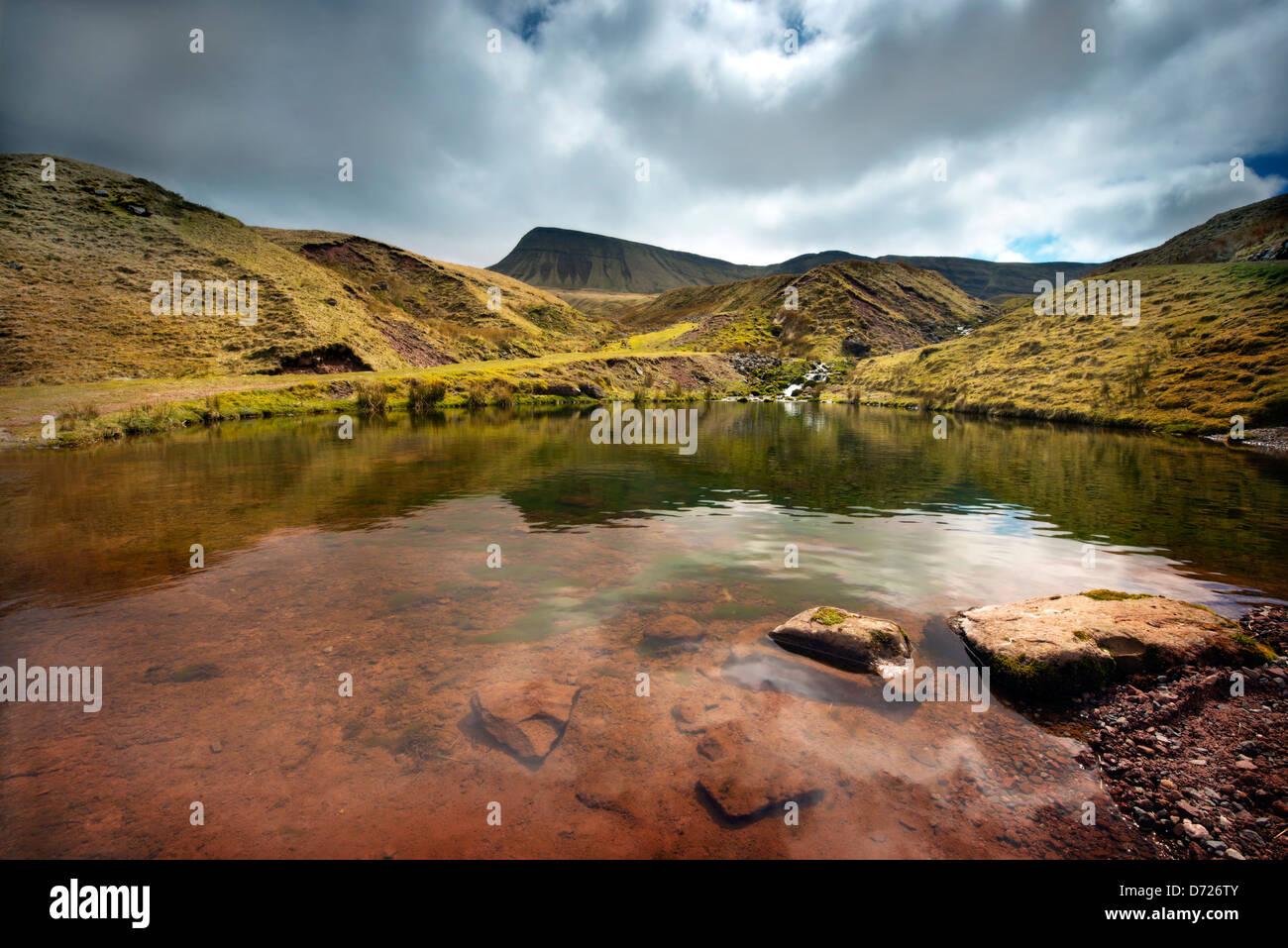 Llyn y Fan Fach runoff pool Stock Photo - Alamy