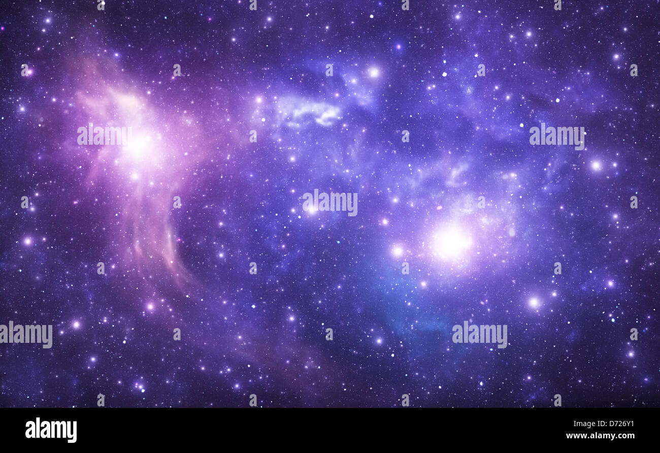 Galaxy background, blue space nebula Stock Photo - Alamy