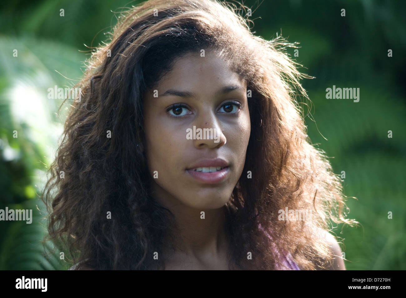 Kiel, Germany, dark-skinned student in the New Botanical Garden Stock ...