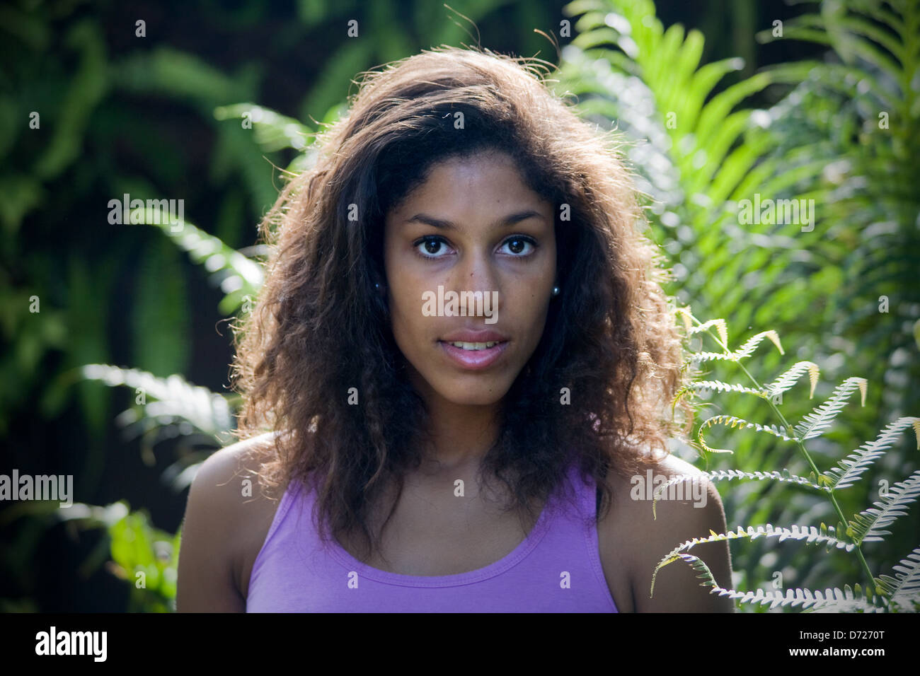 Kiel, Germany, dark-skinned student in the New Botanical Garden Stock ...