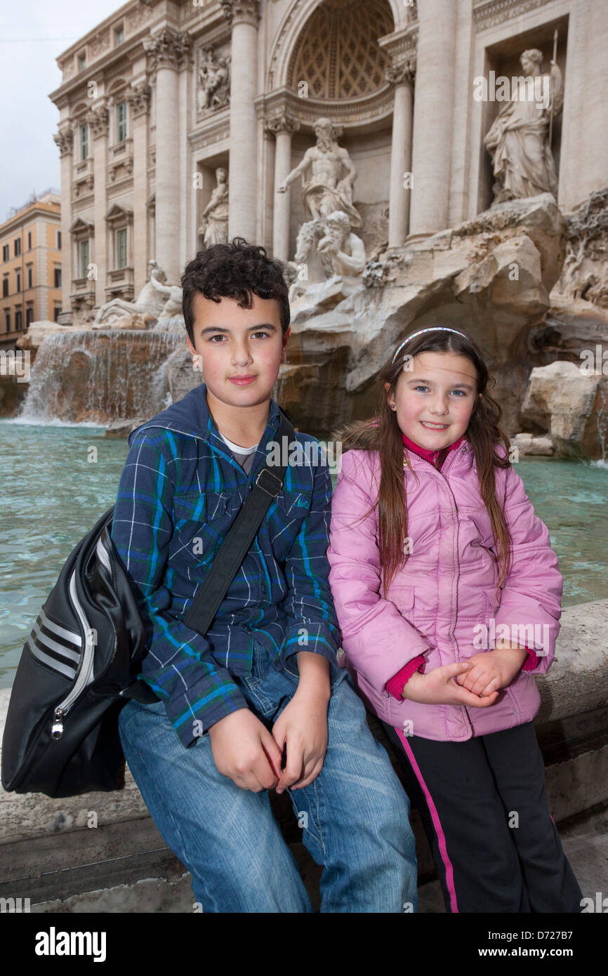 Leon and Maria at the Trevi Fountain, Rome Stock Photo - Alamy