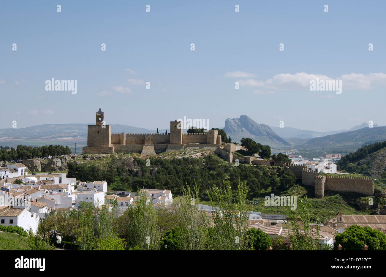 The Alcazaba, Moorish fortress, castle, Antequera, province of Malaga ...