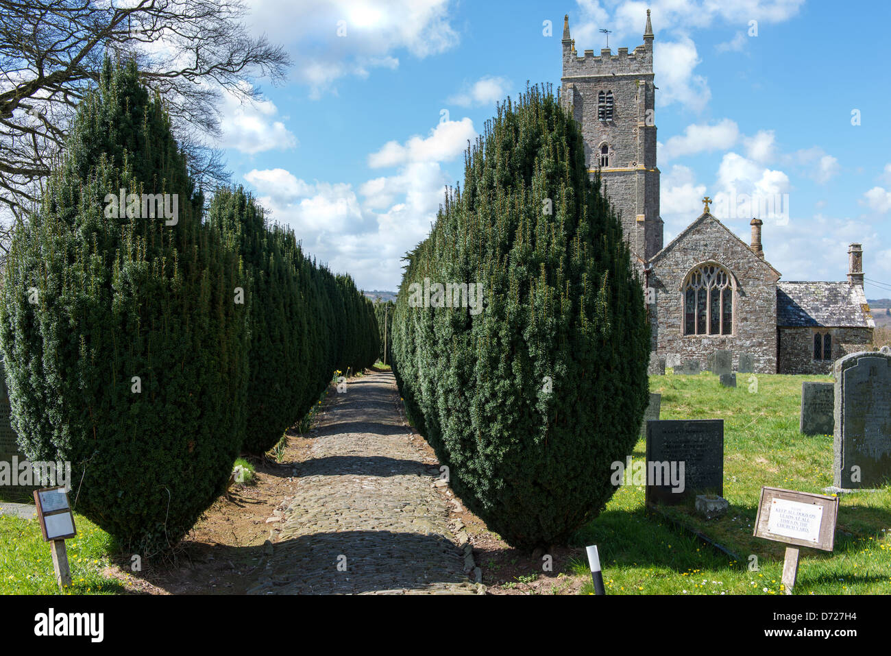 Merton,Devon,England. The entrance to All saints Church in Merton ...