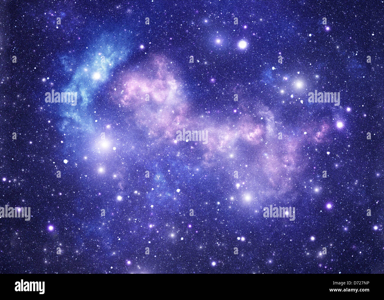Bright blue space stars and nebula Stock Photo - Alamy