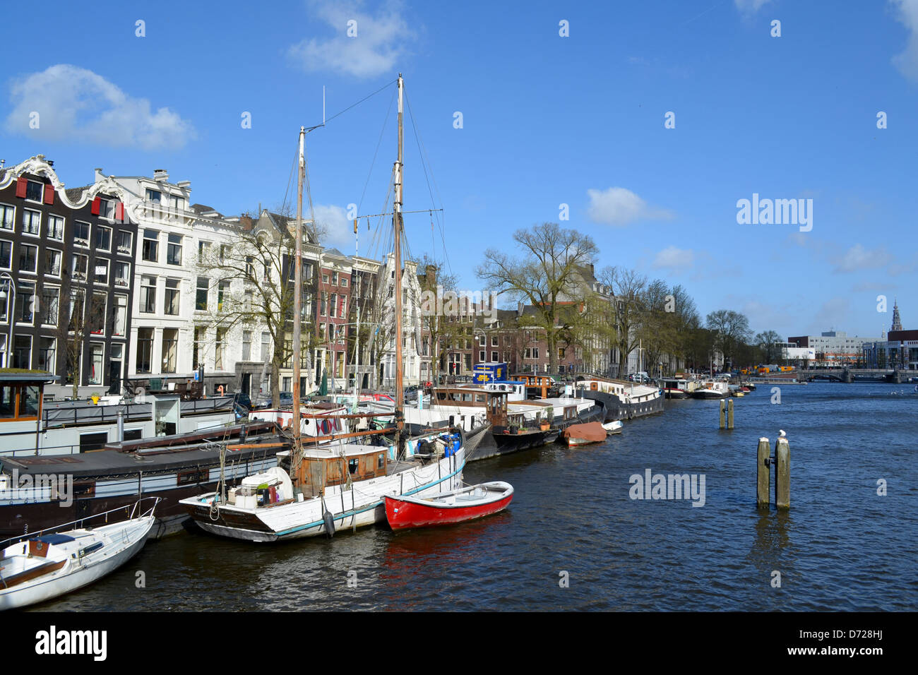 Amsterdam canal scene Stock Photo - Alamy