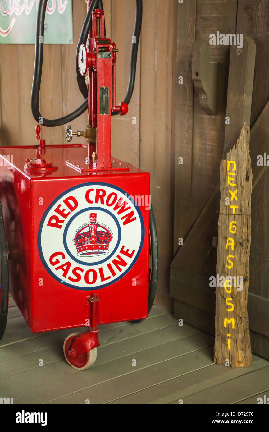 An antique portable gas pump at the National Automobile Museum in Reno ...
