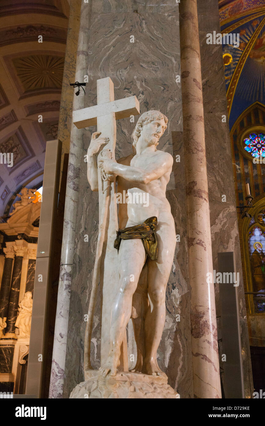 Cristo della Minerva, also known as Christ Carrying the Cross by Michelangelo in the church of ...
