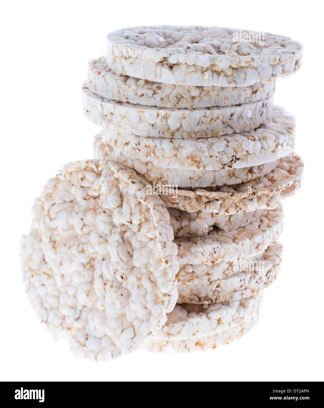 Rice Cakes isolated on white background Stock Photo - Alamy