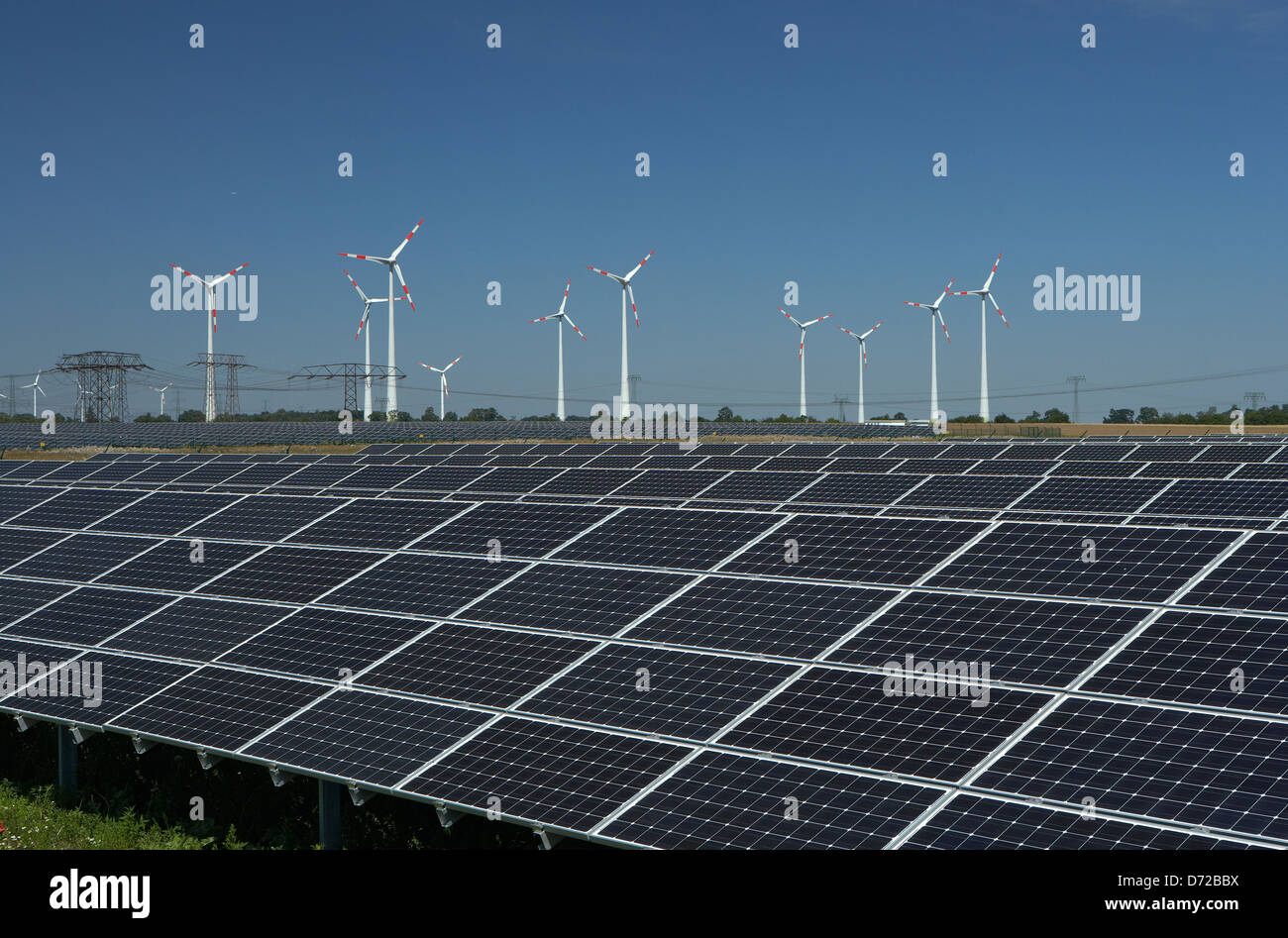 Wustermark, Germany, a solar farm in the country Havel Stock Photo - Alamy