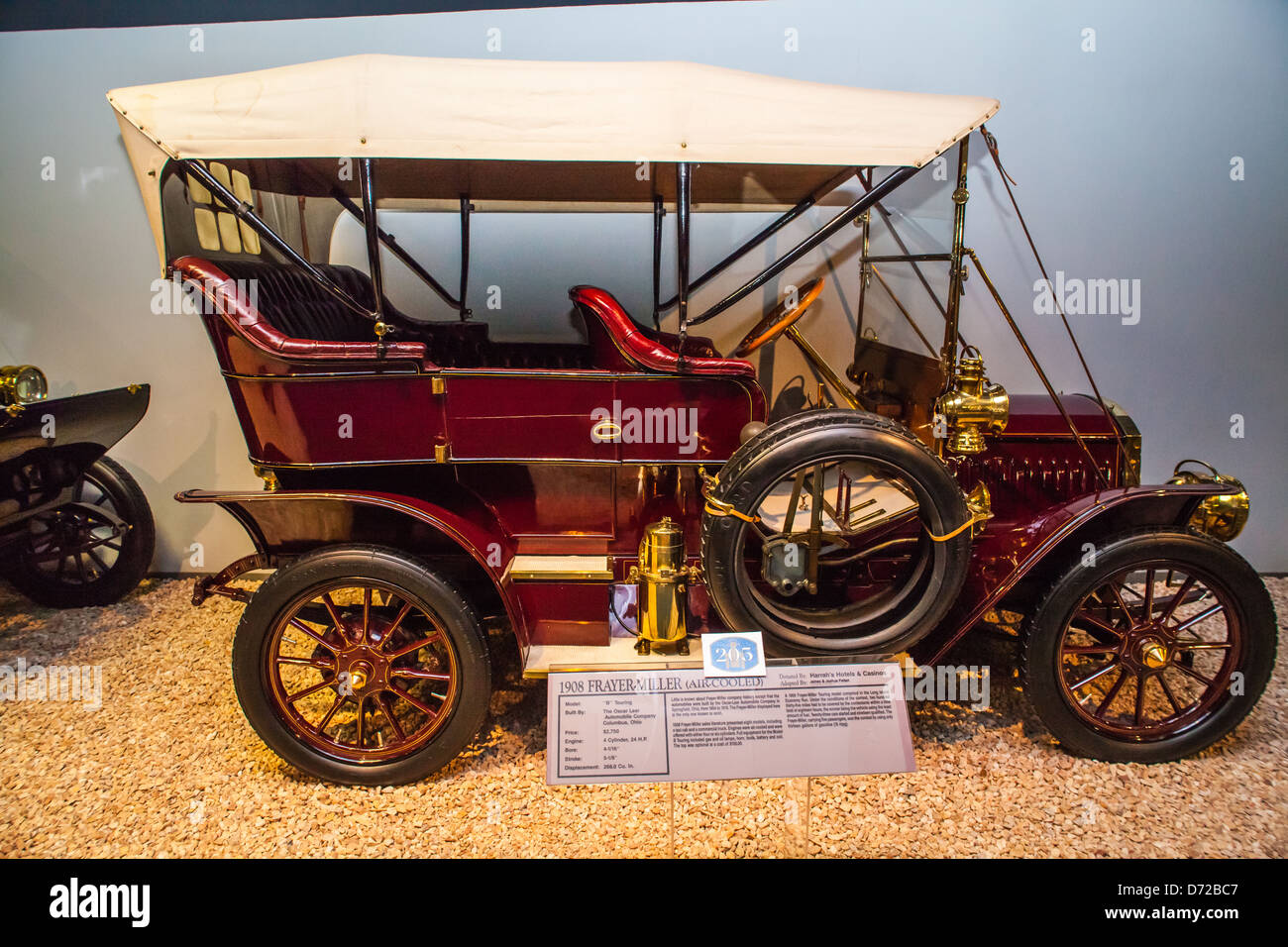 1908 Frayer Miller touring car at the National Automobile Museum in ...