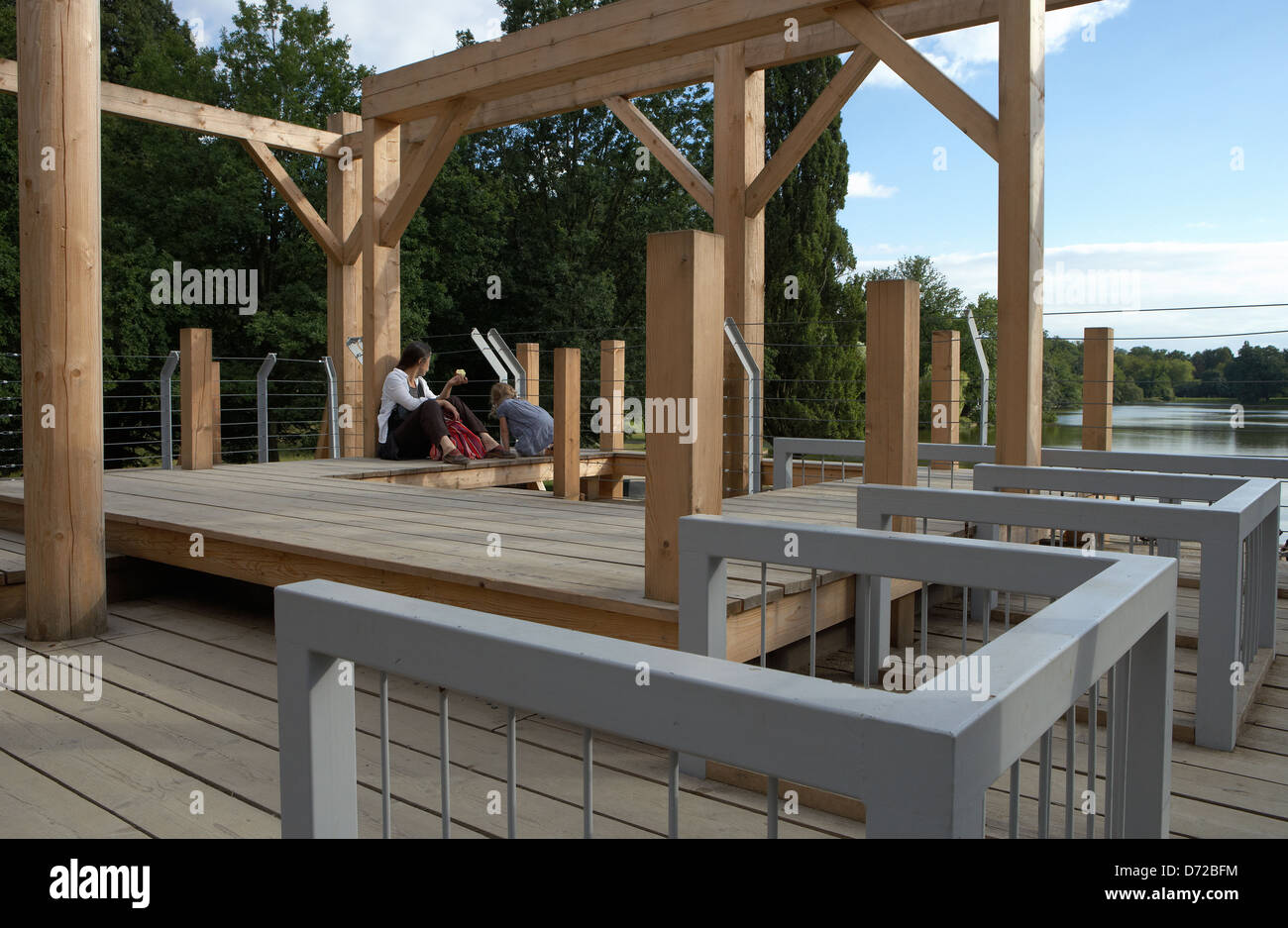 Kassel, Germany, scaffold installation at documenta in Karlsaue Stock ...