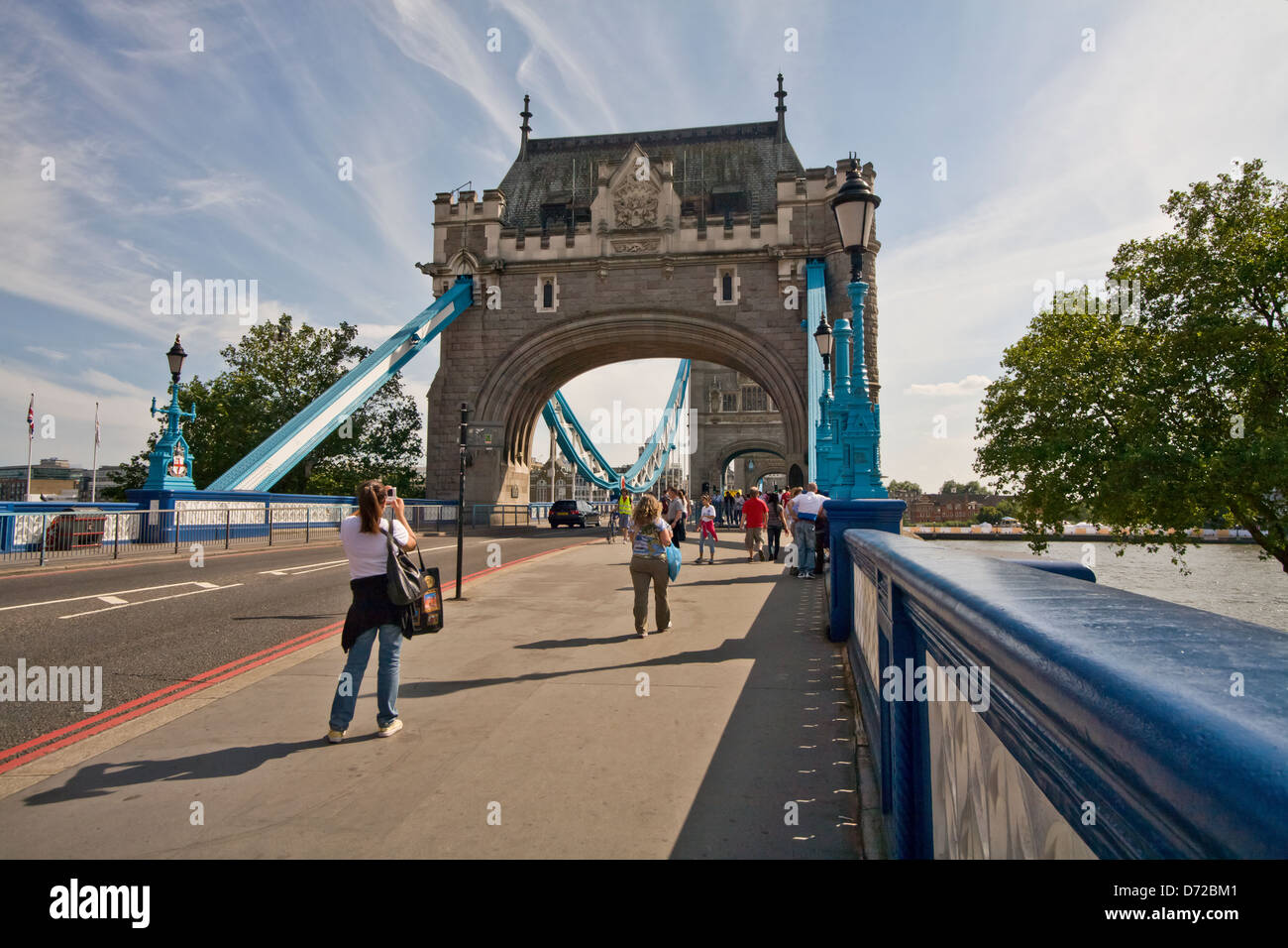 On Tower Bridge, London, UK Stock Photo - Alamy