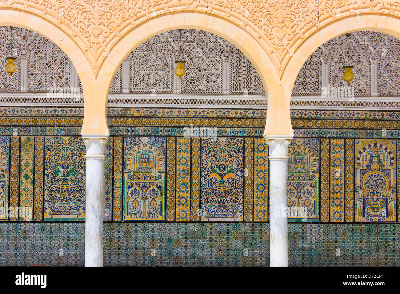 Sidi Sahbi Mosque, Kairouan, UNESCO World Heritage site, Tunisia Stock ...