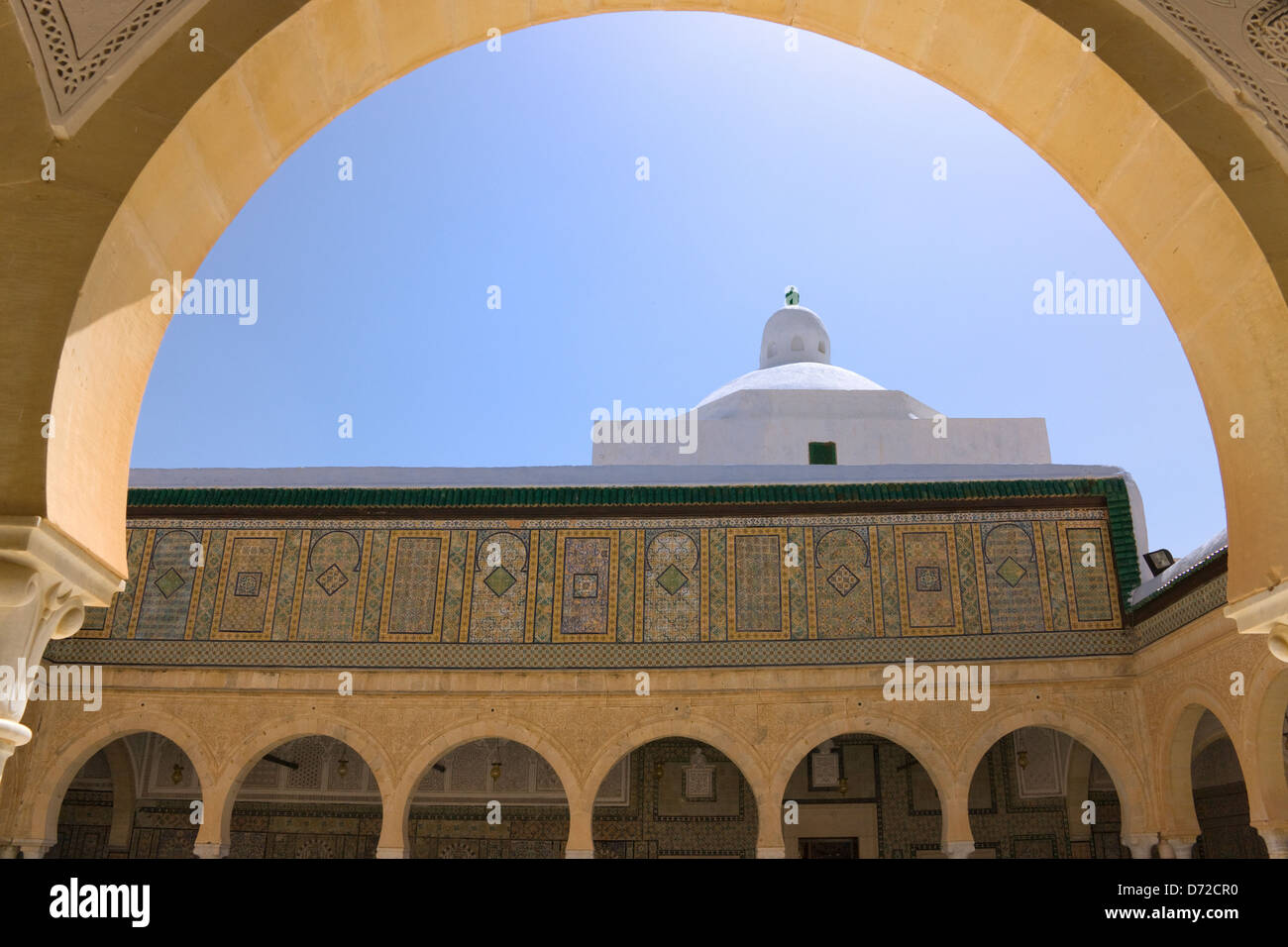 Sidi Sahbi Mosque, Kairouan, UNESCO World Heritage site, Tunisia Stock ...
