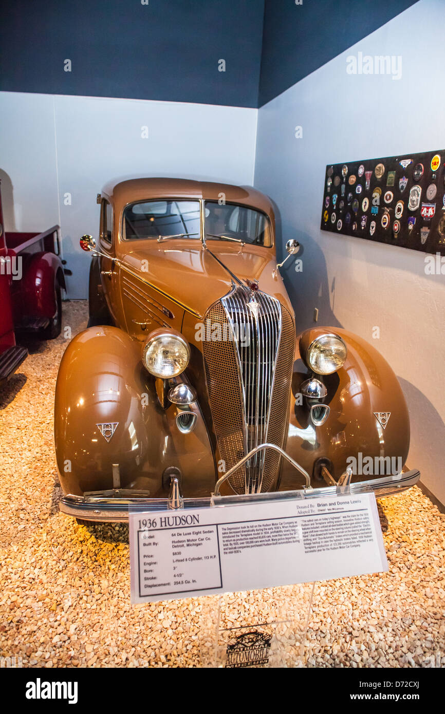A 1936 Hudson Deluxe 8 Sedan at the National automobile Museum in Reno ...