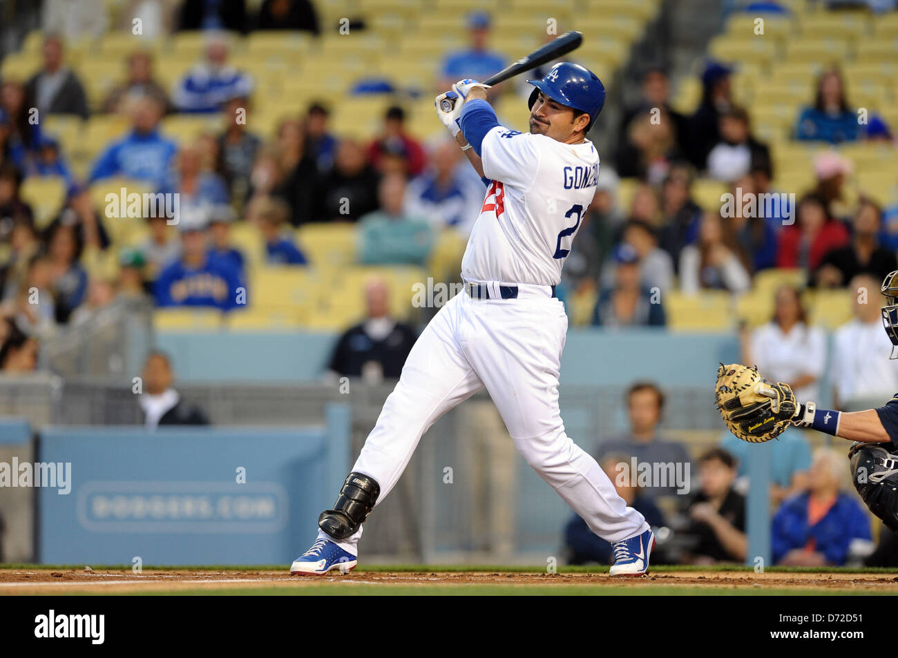 Los Angeles, CA, USA. April 26, 2013. Los Angeles Dodgers first baseman ...