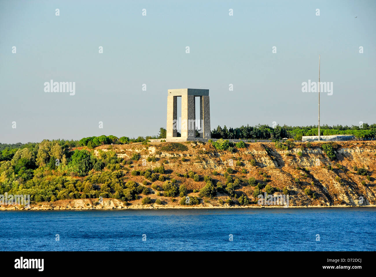 Çanakkale Martyrs' Memorial on Gallipoli Peninsula from the Strait of ...