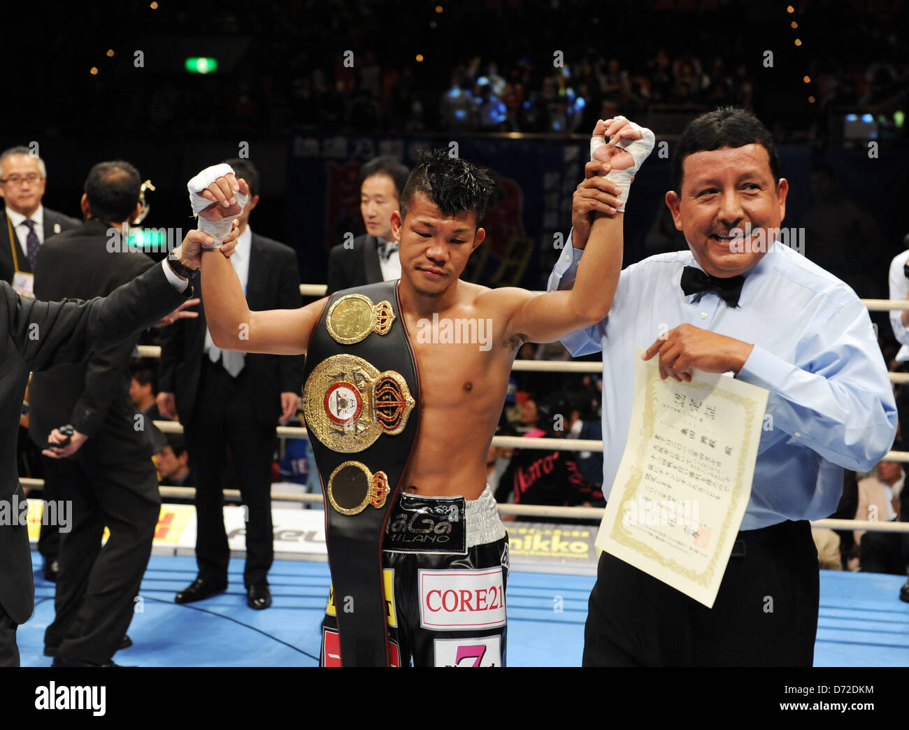 Koki Kameda (JPN), APRIL 7, 2013 - Boxing : Koki Kameda of Japan looks ...