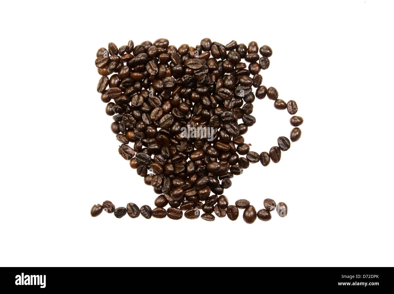 coffee cup sign of coffee beans Stock Photo - Alamy