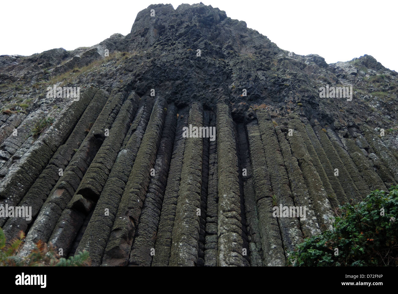 Towering basalt columns of the Giant's Organ, in Northern Ireland Stock ...