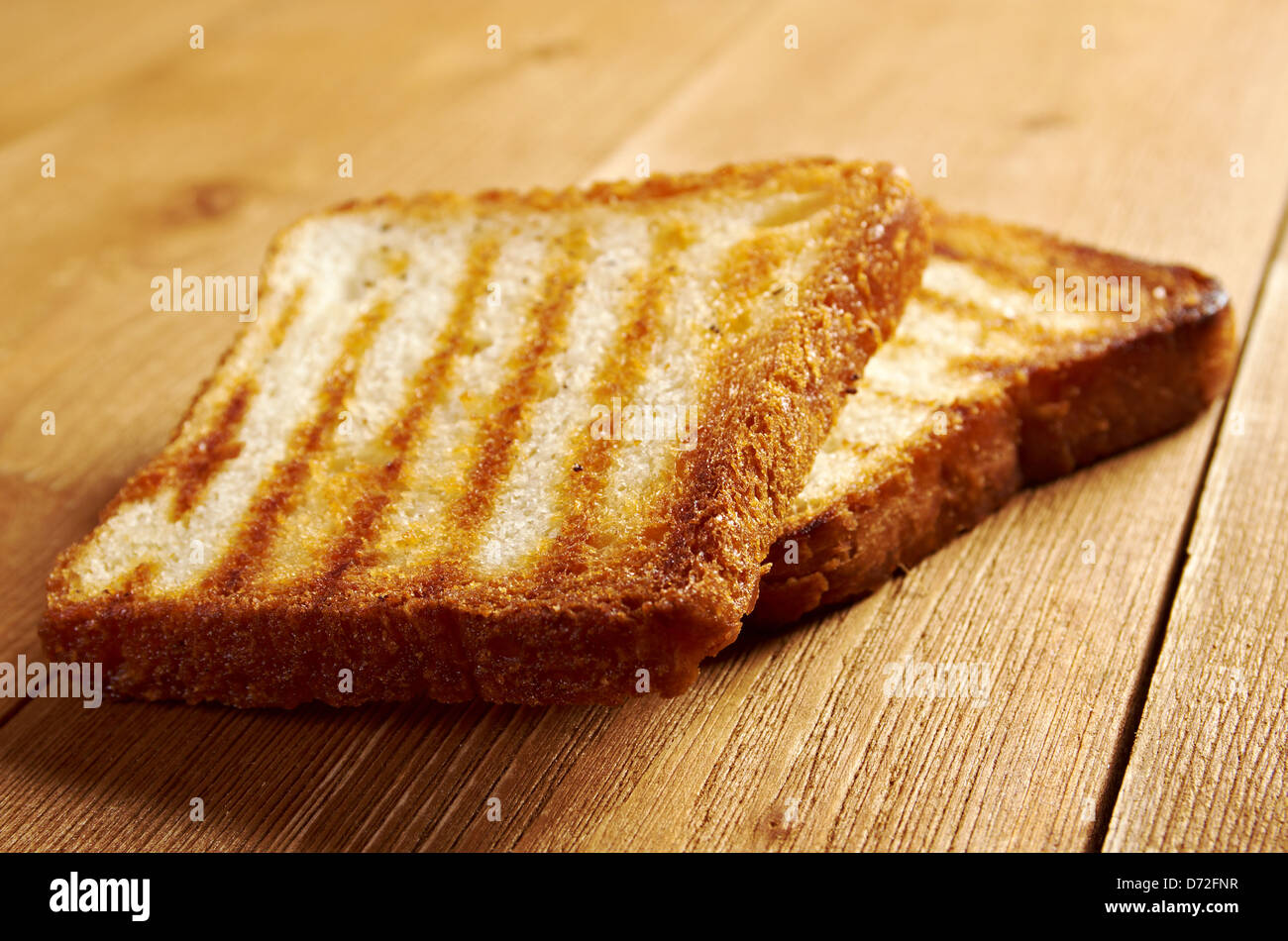 pile toasted bread slices for breakfast.Close up of toasted white bread ...