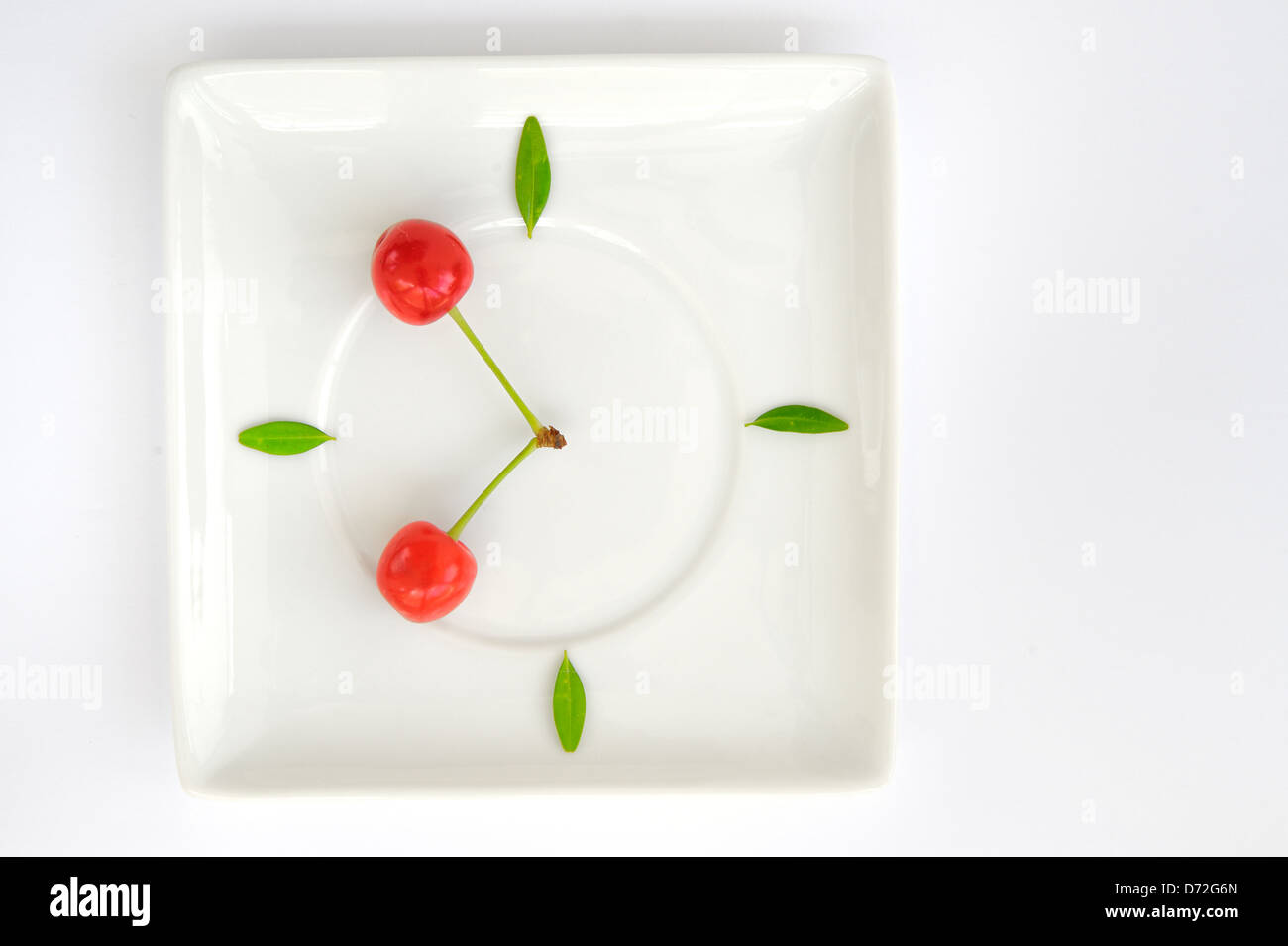 Clock food plate hi-res stock photography and images - Alamy