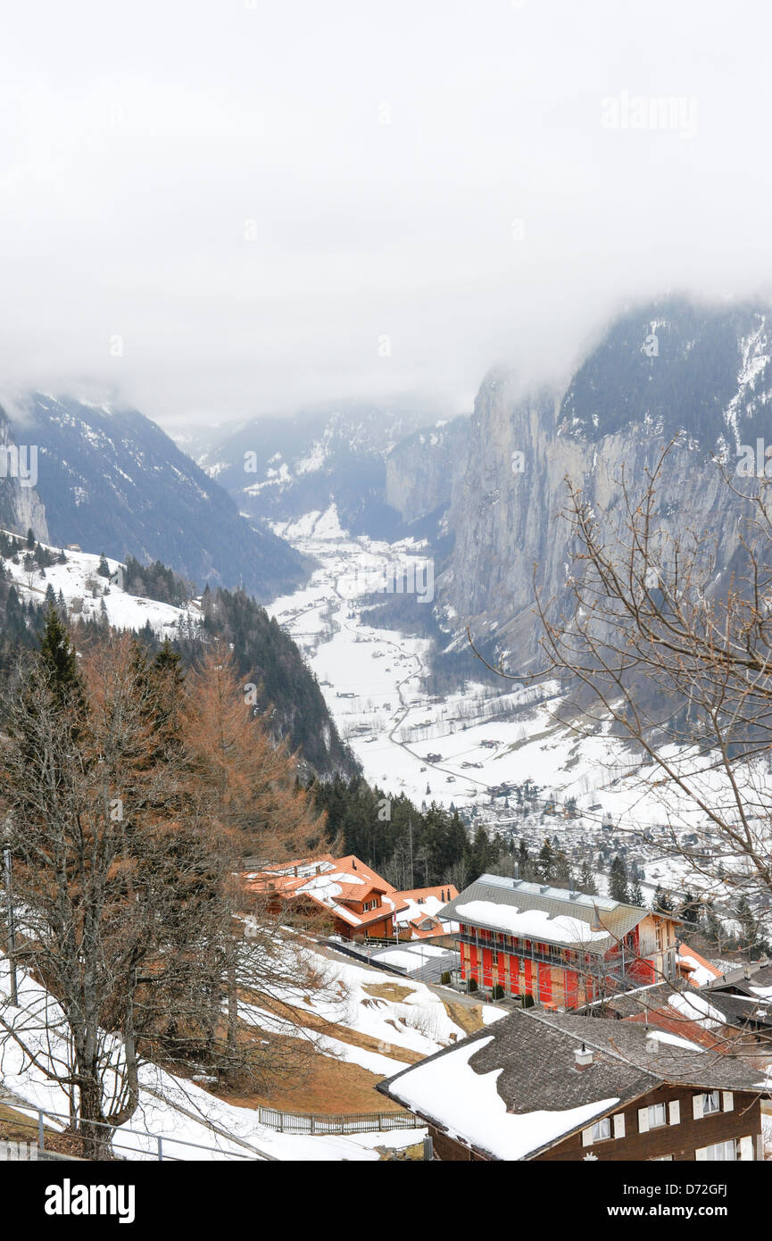 Snow winter wengen swiss hi-res stock photography and images - Alamy