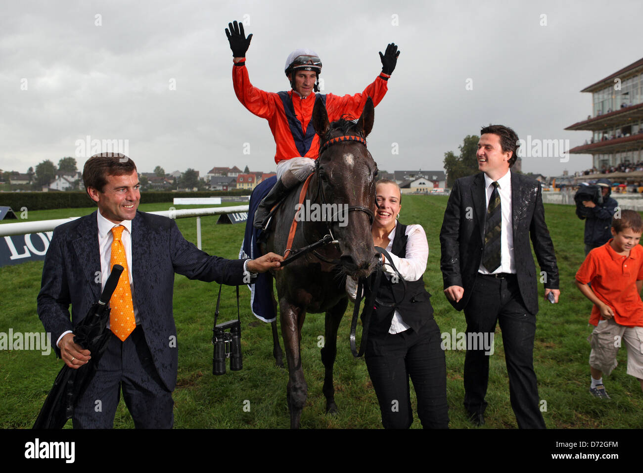 Danedream with Andrasch Strong, owner Heiko Volz and coach Peter ...