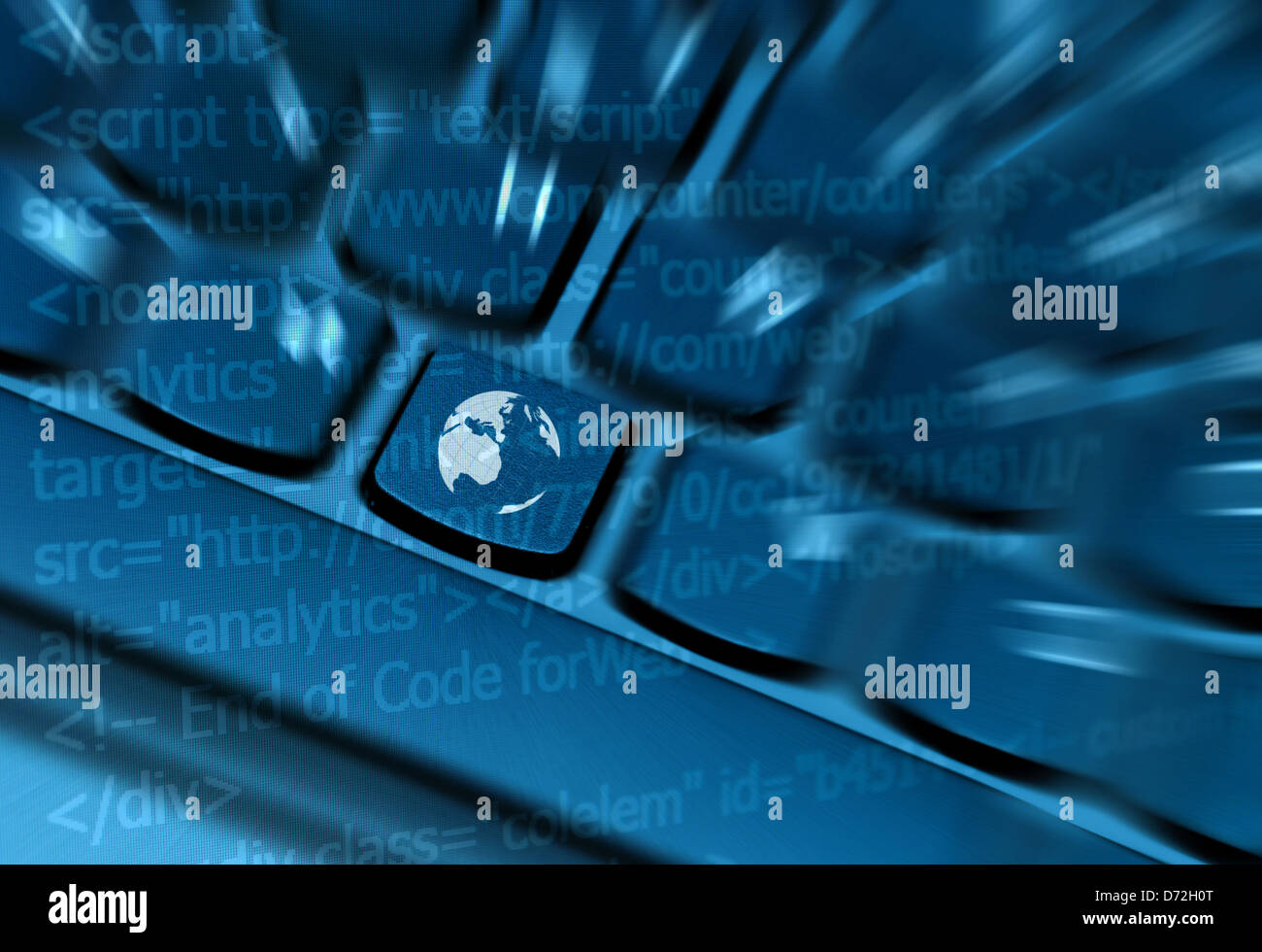 Internet Concept - Detail of Key With Globe Symbol on Keyboard Stock ...