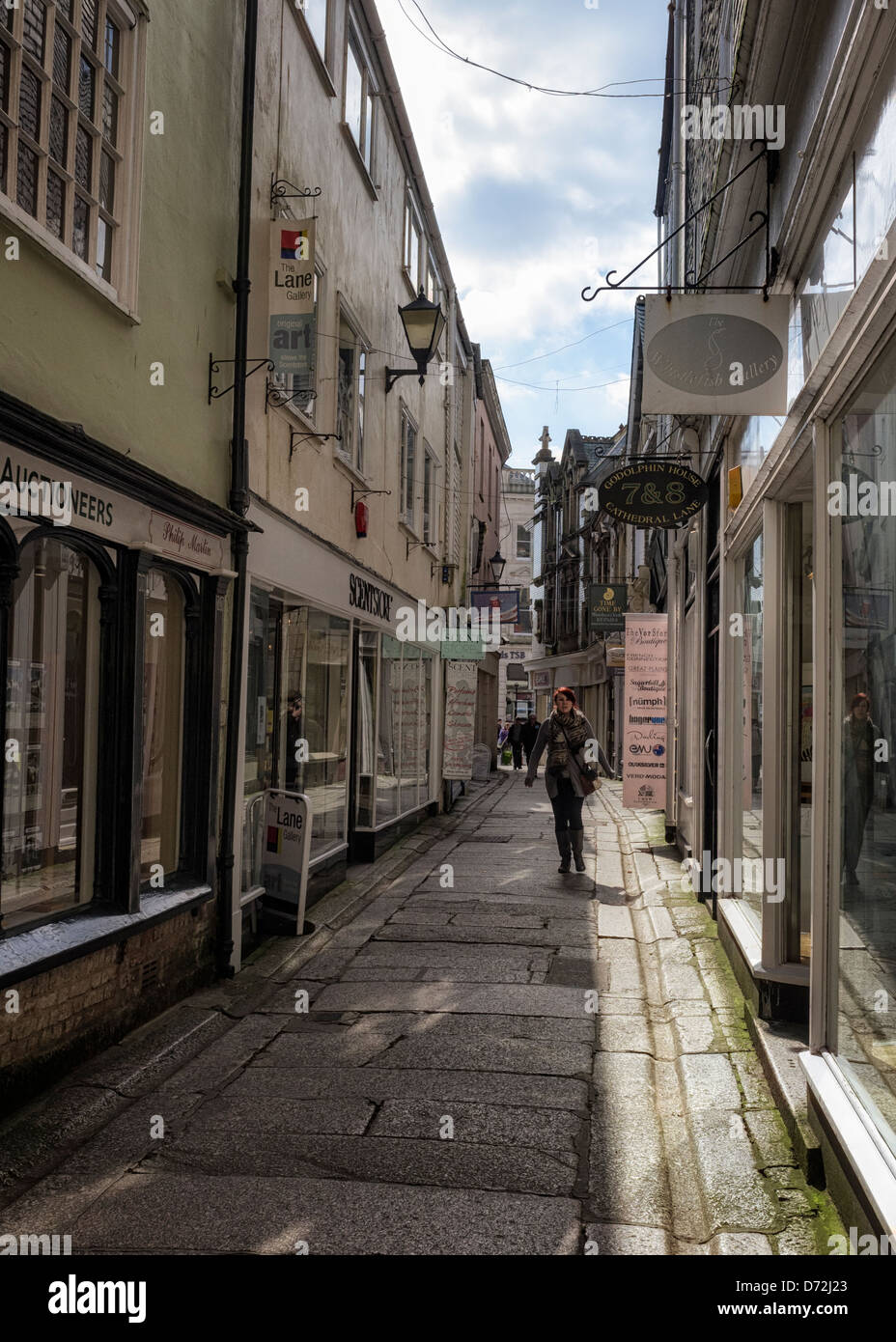 Cornwall, Truro. Narrow city streets and lanes. Picture by Julie ...