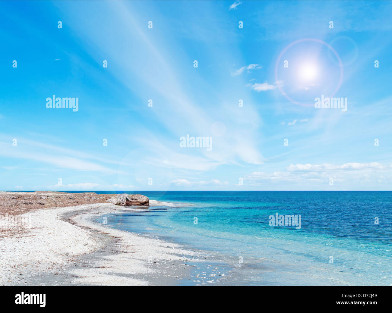 Shoreline bright turquoise sea tropical hi-res stock photography and ...