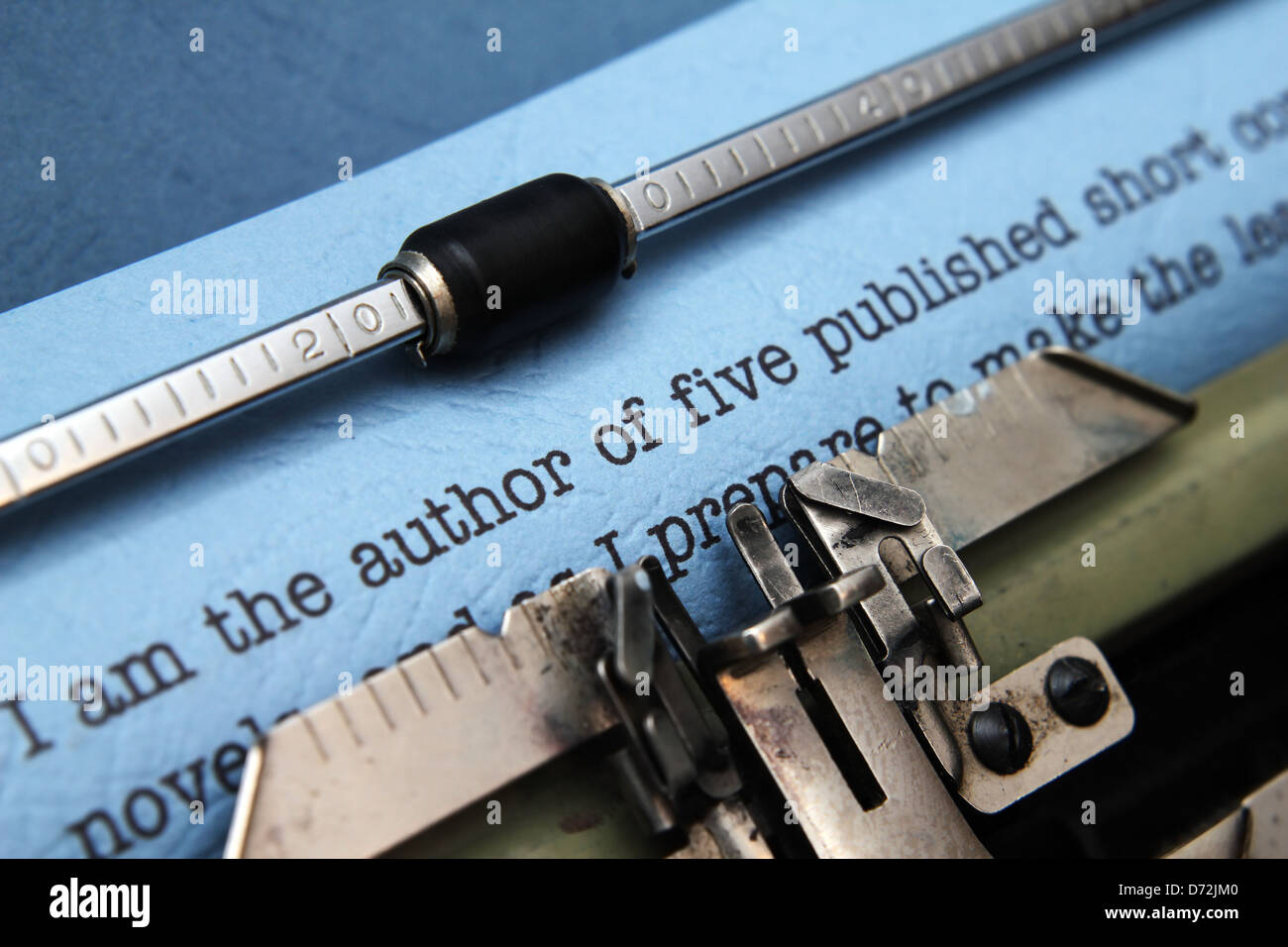 Typewriter and document Stock Photo - Alamy