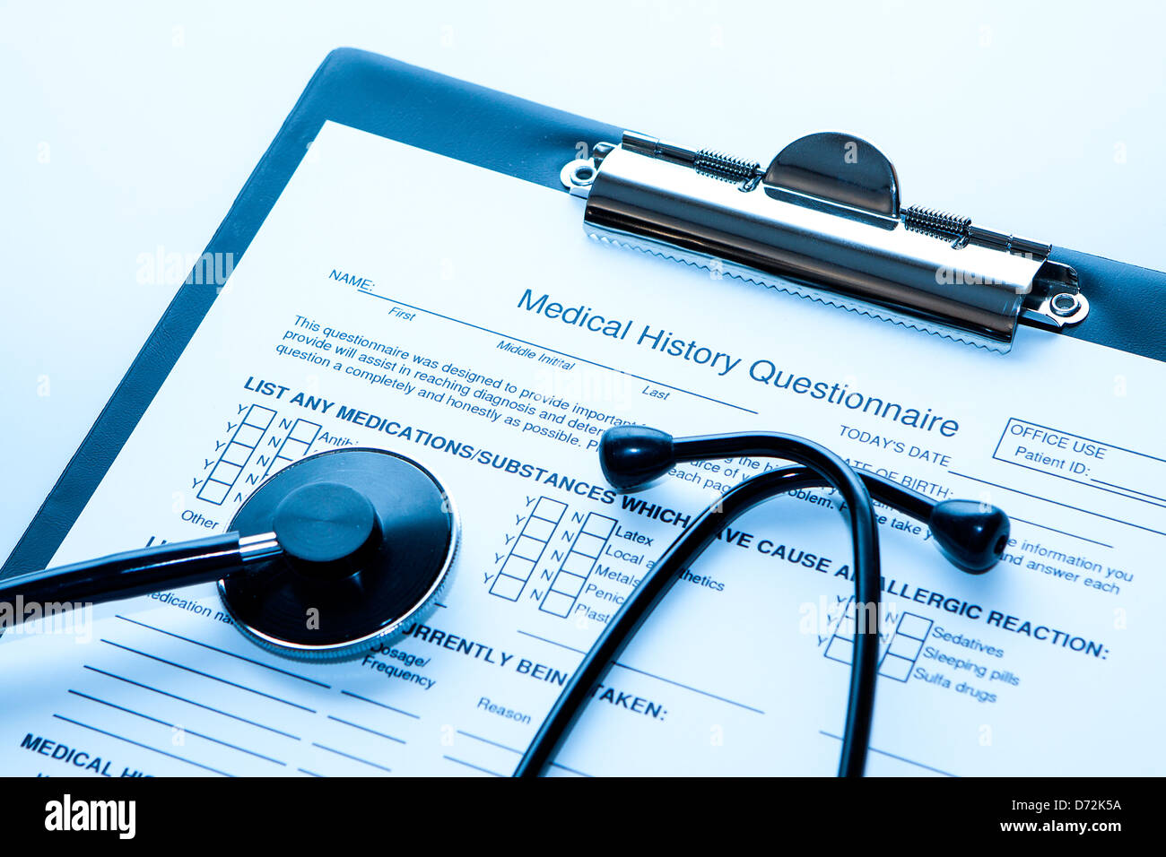 Medical history form hi-res stock photography and images - Alamy