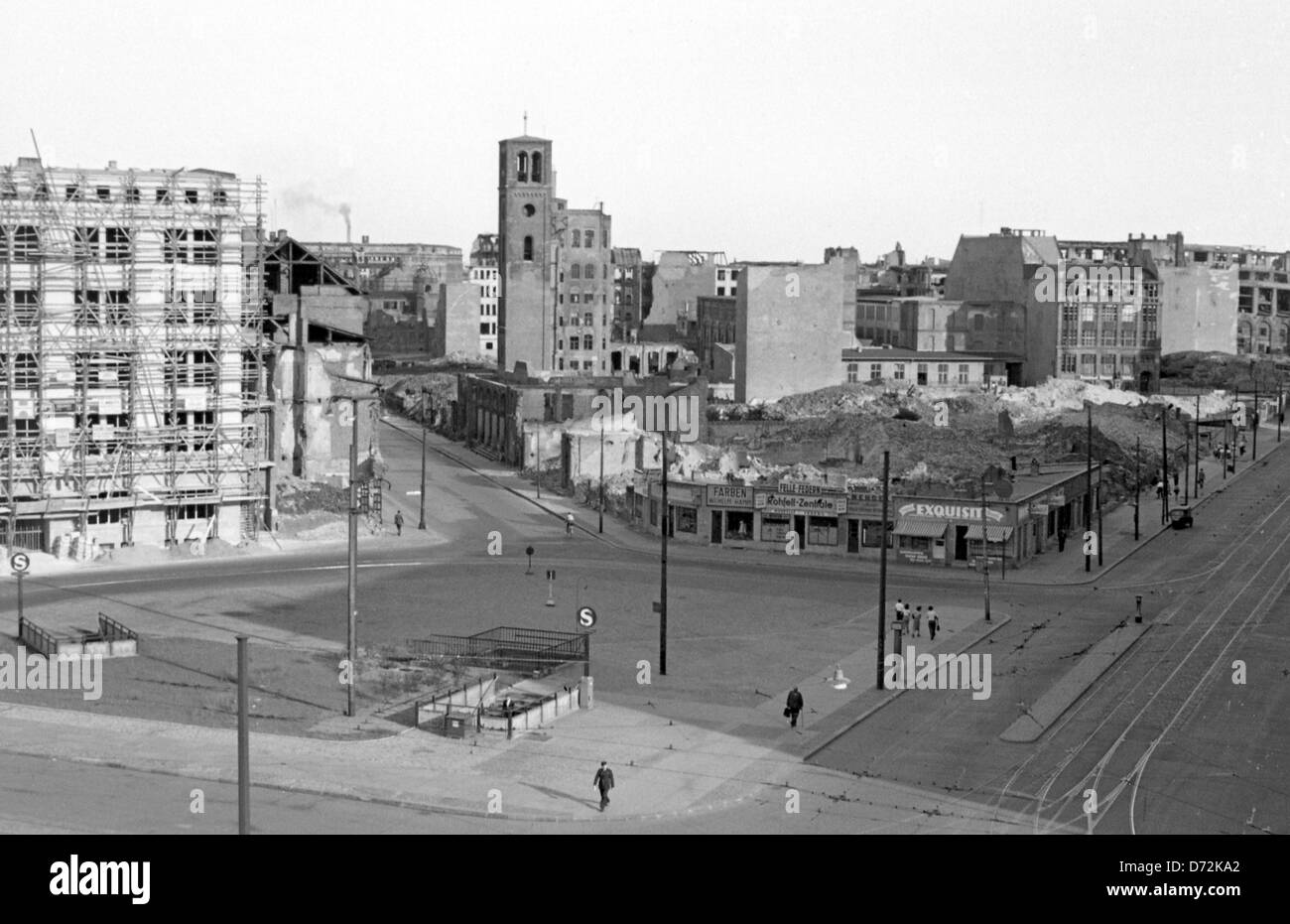 Berlin, Germany, view from space Askanische to St. Luke's Church Stock ...