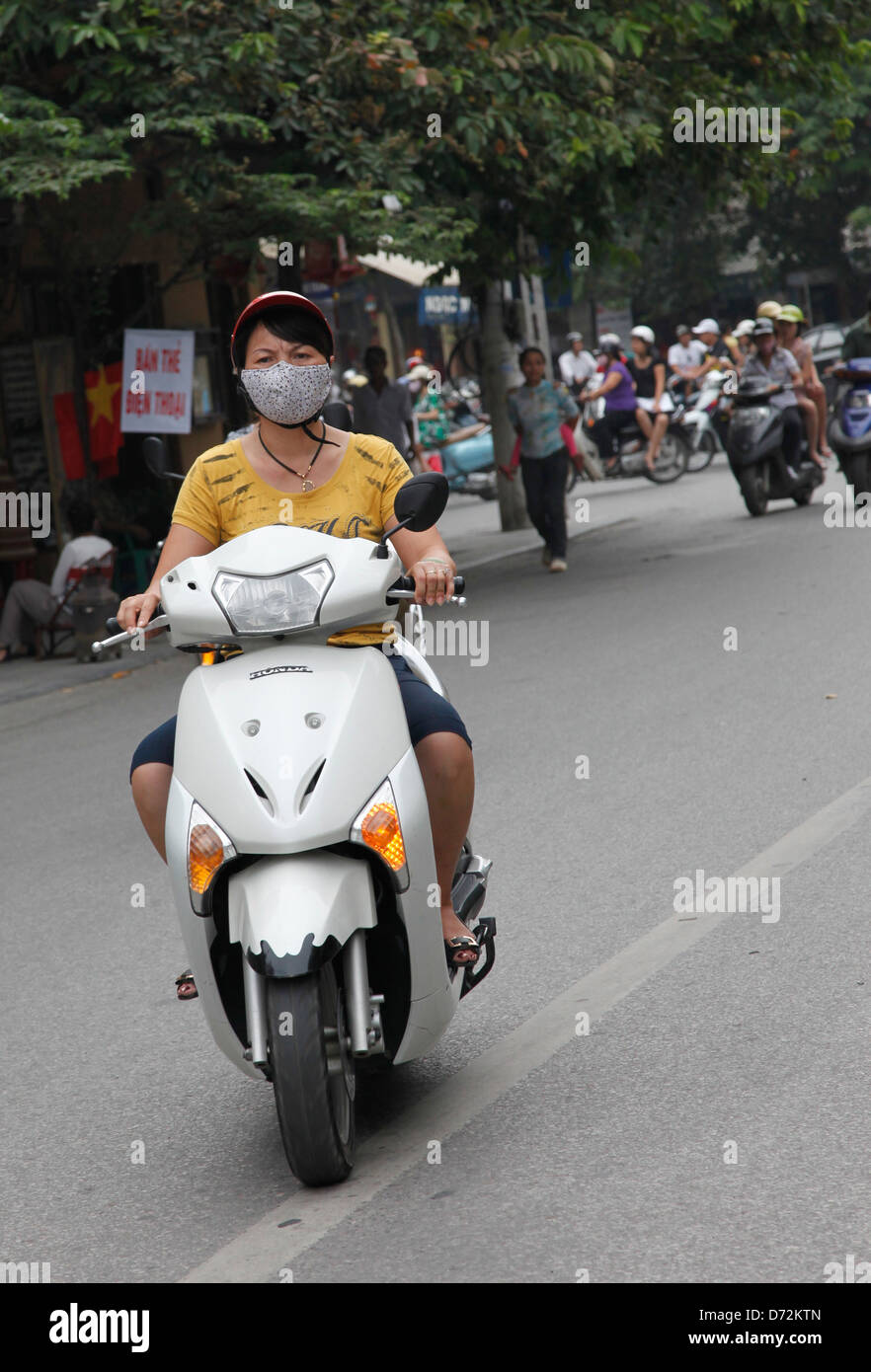 Vietnam moped riders hi-res stock photography and images - Alamy