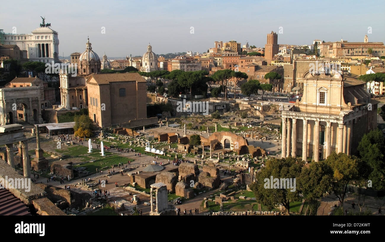 Palatine Hill looking down into the Forum Romanum Stock Photo - Alamy