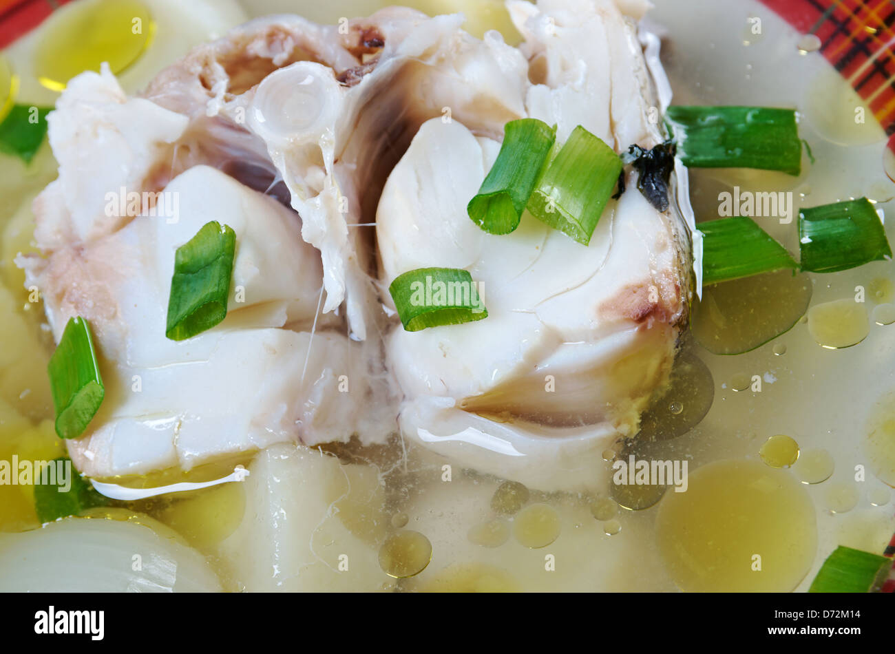 Ukha. Russian home traditional fish soup Stock Photo - Alamy