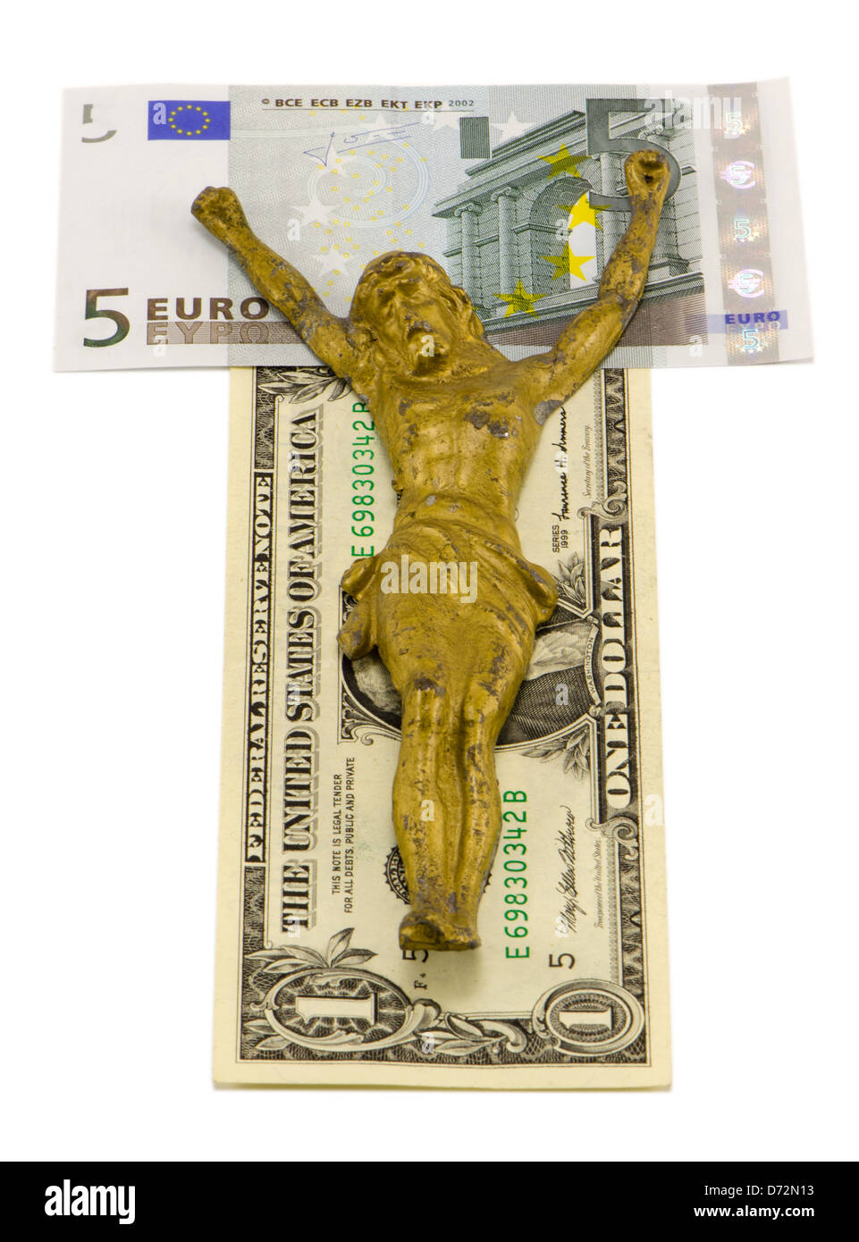 Jesus christ on cross fall Cut Out Stock Images & Pictures - Alamy