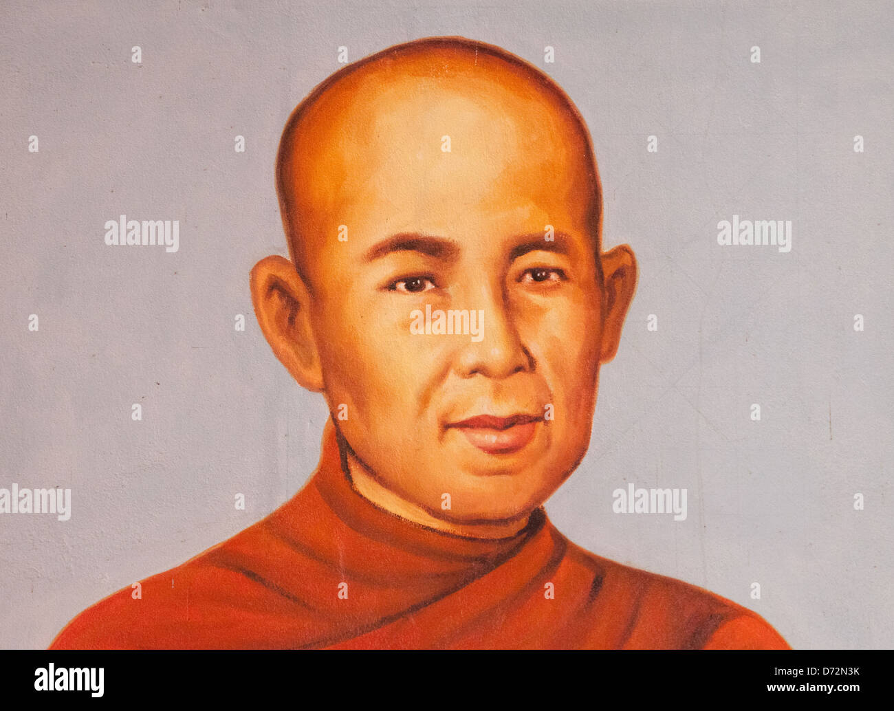 Chong Koh, Cambodia, Portrait of a monk at Wat Chong Koh Stock Photo ...