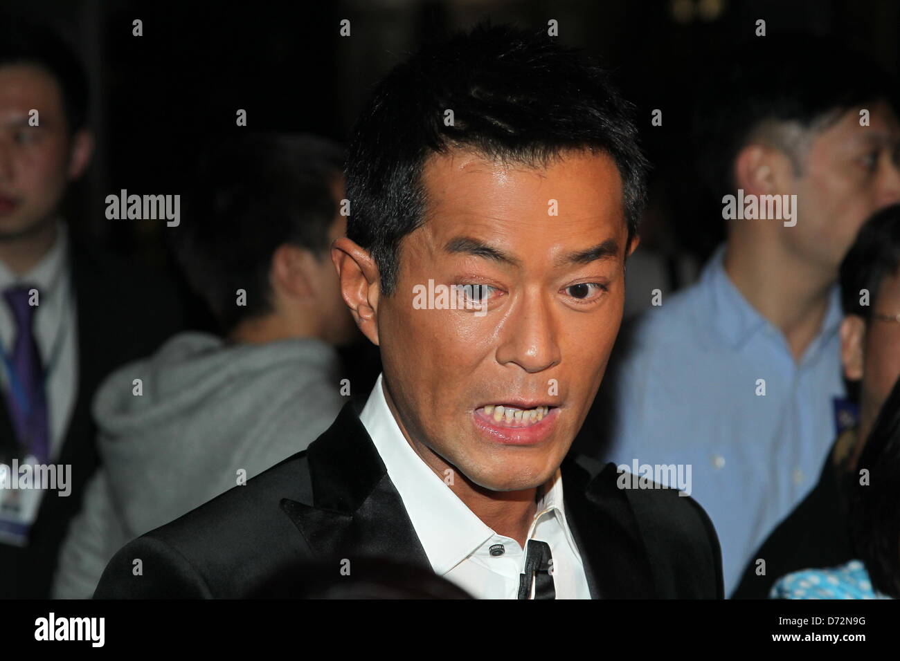 Louis Koo attended fashion activity in Hong Kong, China on Friday April ...