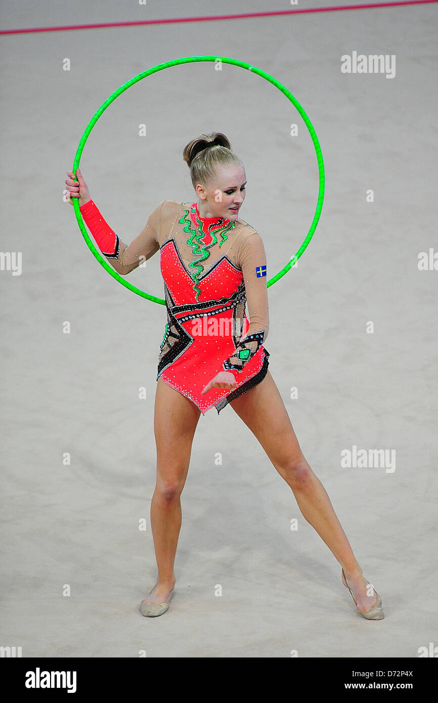 26.04.2013 Pesaro, Italy. Jennifer Petterson of Swedenduring day one of ...