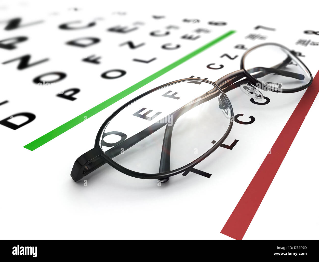 Eye test chart eyeglasses 3d hi-res stock photography and images - Alamy