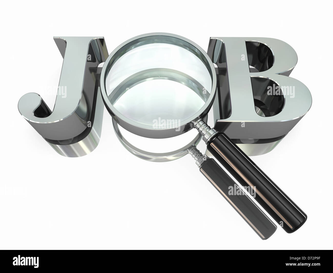 Job search. Text with loupe on white background. 3d Stock Photo - Alamy